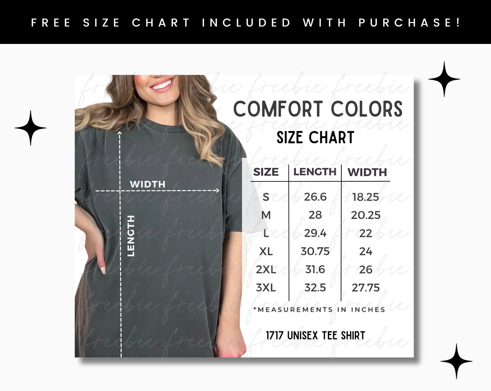 Comfort Colors 1717 Mystic Blue Mockup, CC1717 Oversized Tee Horizonal ...