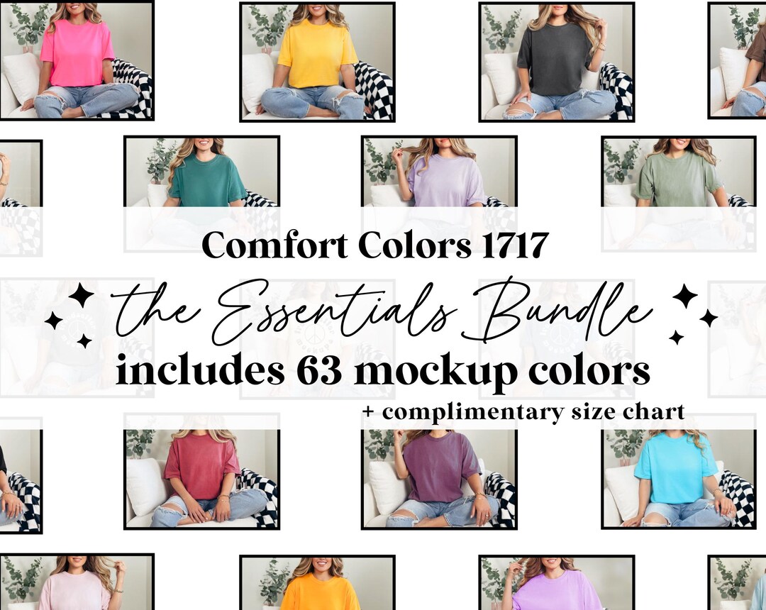 Comfort Colors 1717 Mockup Bundle, CC1717 New Shop Essentials ...
