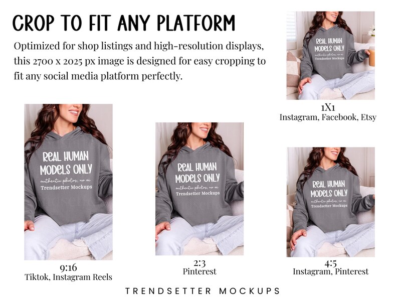 Lane Seven 12000 Storm Mockup, LS12000 Cropped Hoodie, Cozy Lifestyle ...