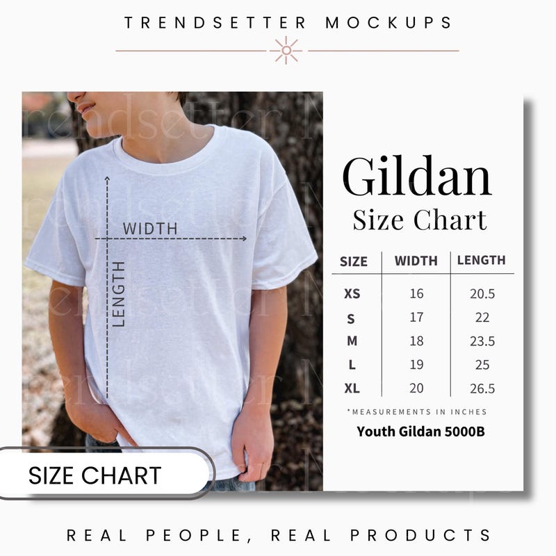 Dtf Size Chart - Etsy