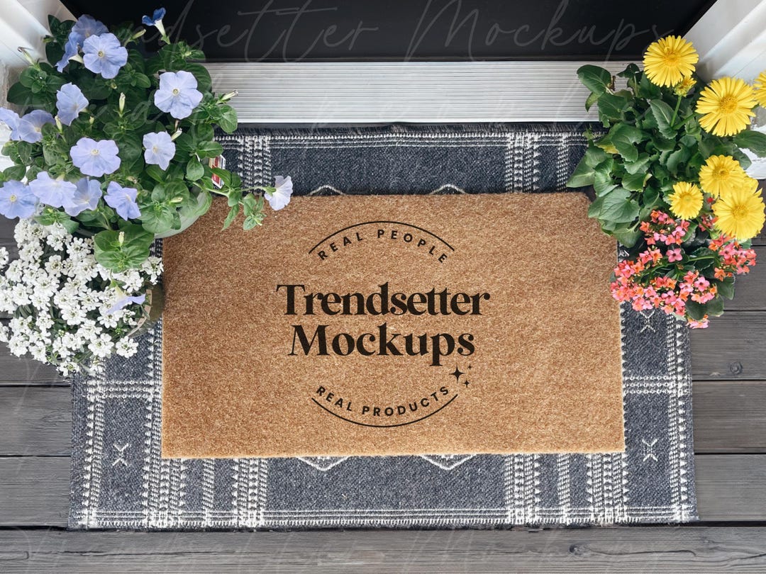 Coir Doormat Mockup, 24x16 Doormat Mock-up, Welcome Mat Product Photo ...
