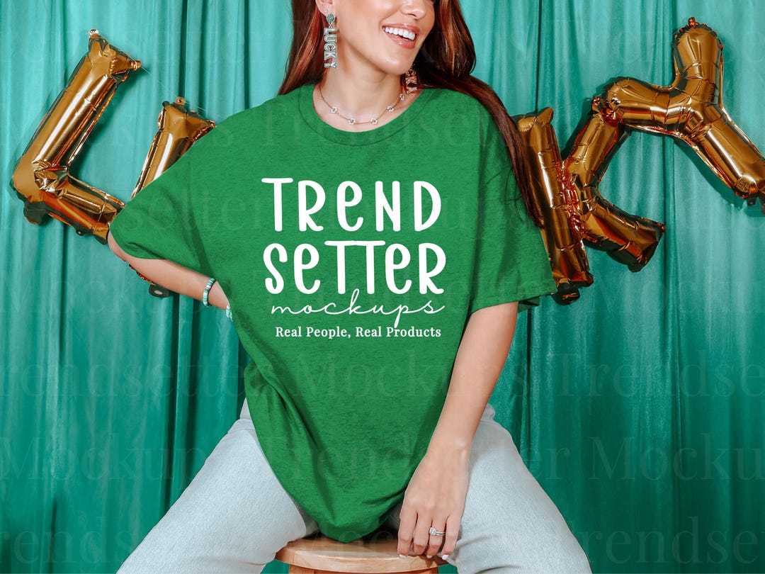 Gildan 5000 Antique Irish Green Tshirt St. Patrick's Mockup | G5000 St ...