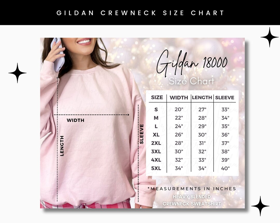 Gildan 18000 Christmas Size Chart, G18000 Pink Holiday Sweatshirt ...