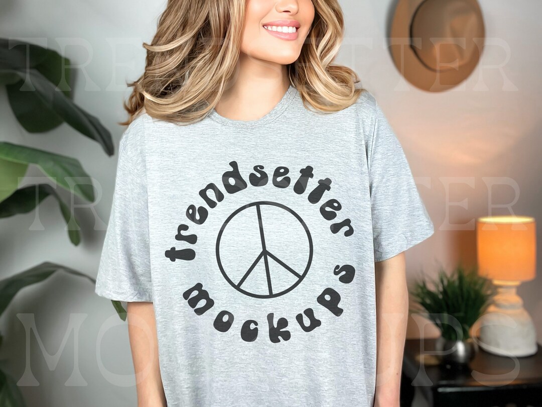 Gildan 5000 Sports Grey Mockup, Gildan Sports Gray Mock-up, Grey Tee ...