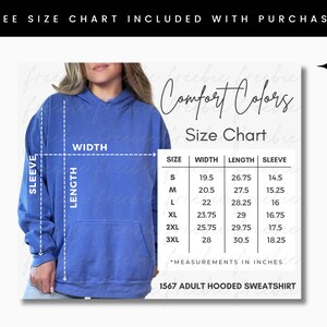 Comfort Colors 1567 Blue Jean Mockup, CC1567 Trendy Hooded Mock Up ...