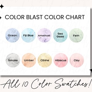 Editable Color Blast Color Chart, Color Blast 1745 Color Chart ...