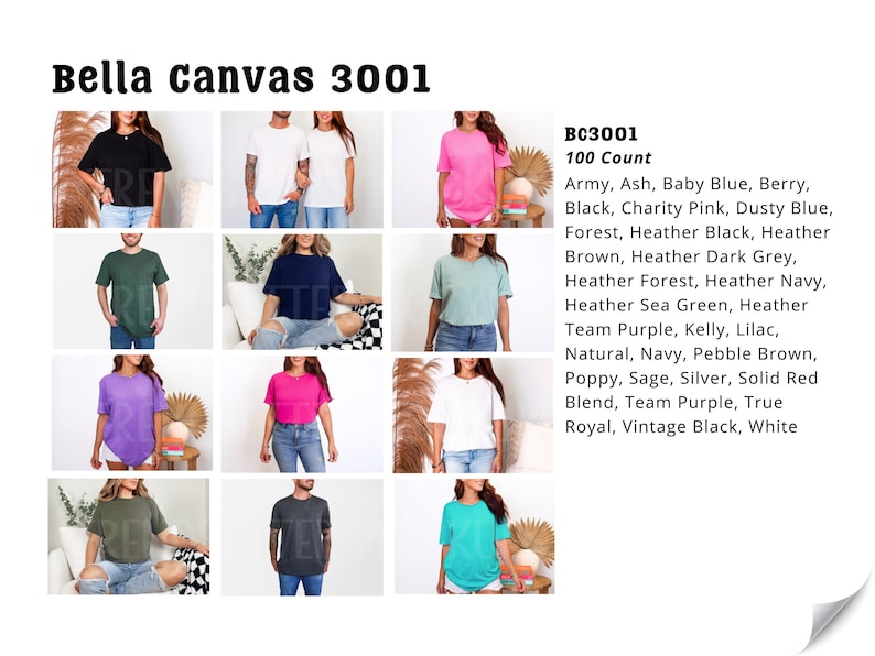 Whole Shop Mockup Bundle Mini: Comfort Colors 1717, Gildan 18000, Bella ...