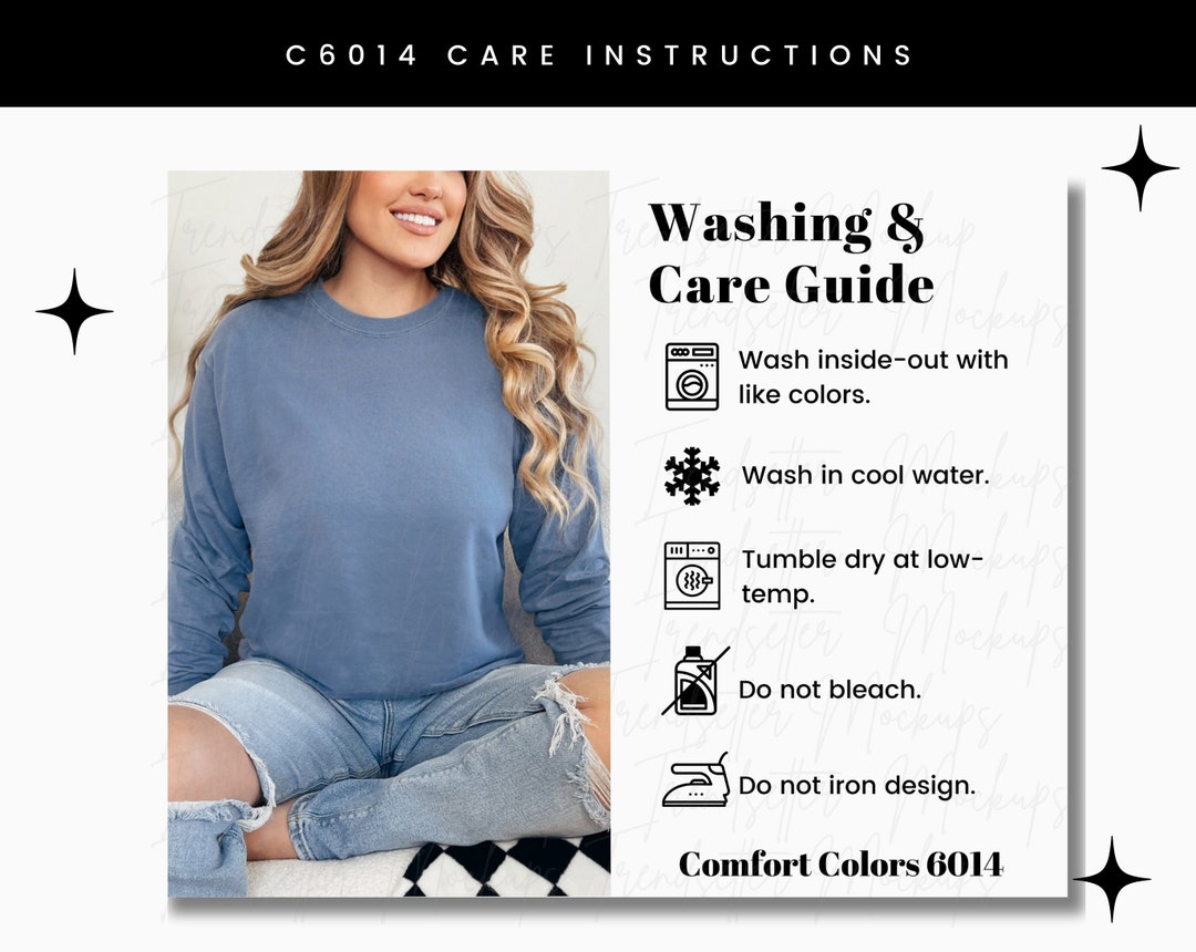 Comfort Colors 6014 Care Instructions, C6014 Comfort Colors Washing ...