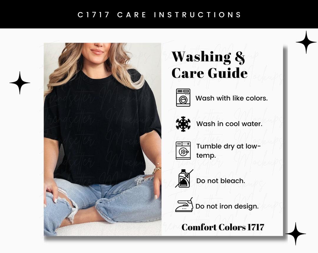 Comfort Colors 1717 Care Instructions, C1717 Comfort Colors Washing ...