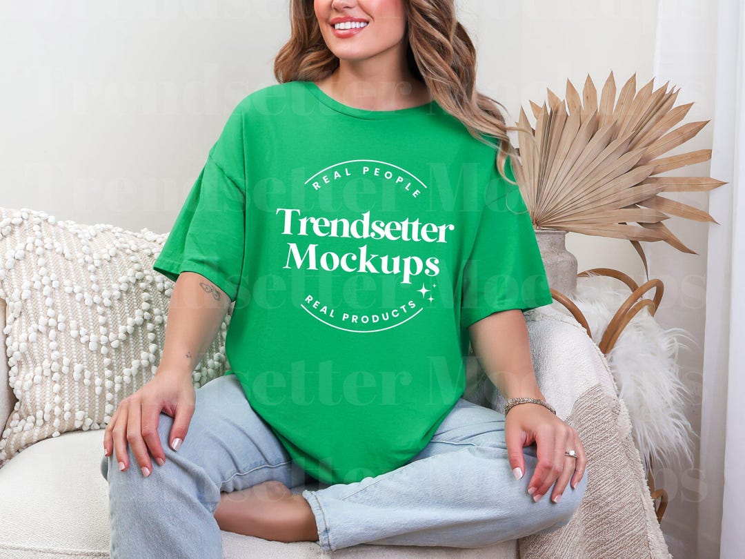 Gildan 5000 Irish Green Tshirt Mockup | G5000 Irish Green T-shirt ...