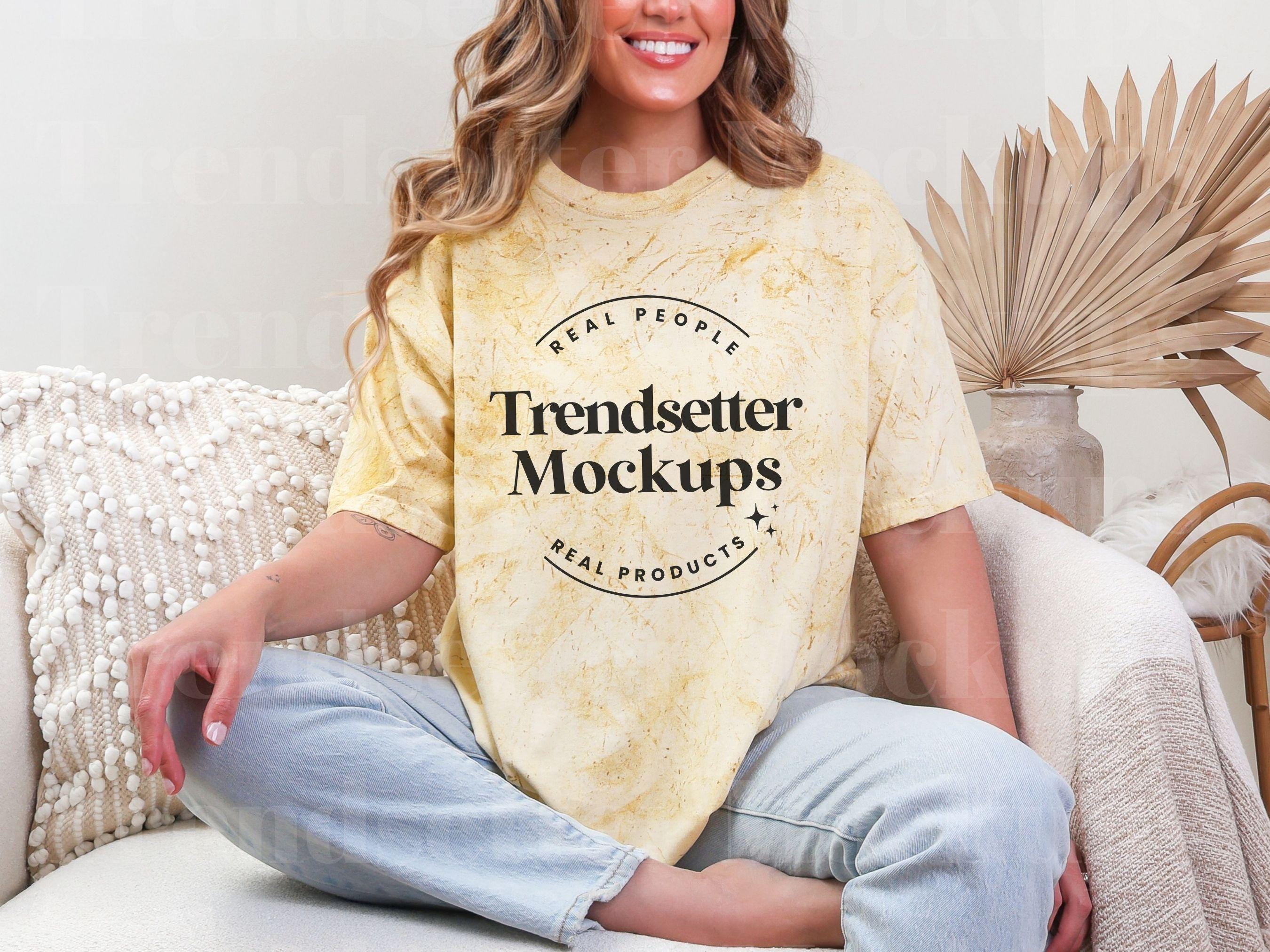 Color Blast T-shirt Mockup Bundle: Boho Comfort Colors 1745, Real Model ...