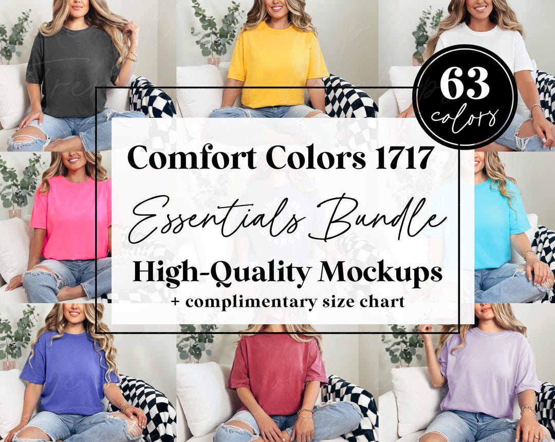 Comfort Colors 1717 Mockup Bundle, CC1717 New Shop Essentials ...