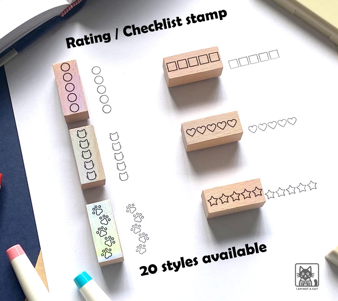 5 Star Rating Stamp | Book Rating Stamp 5 Hearts Rating Stamp ...