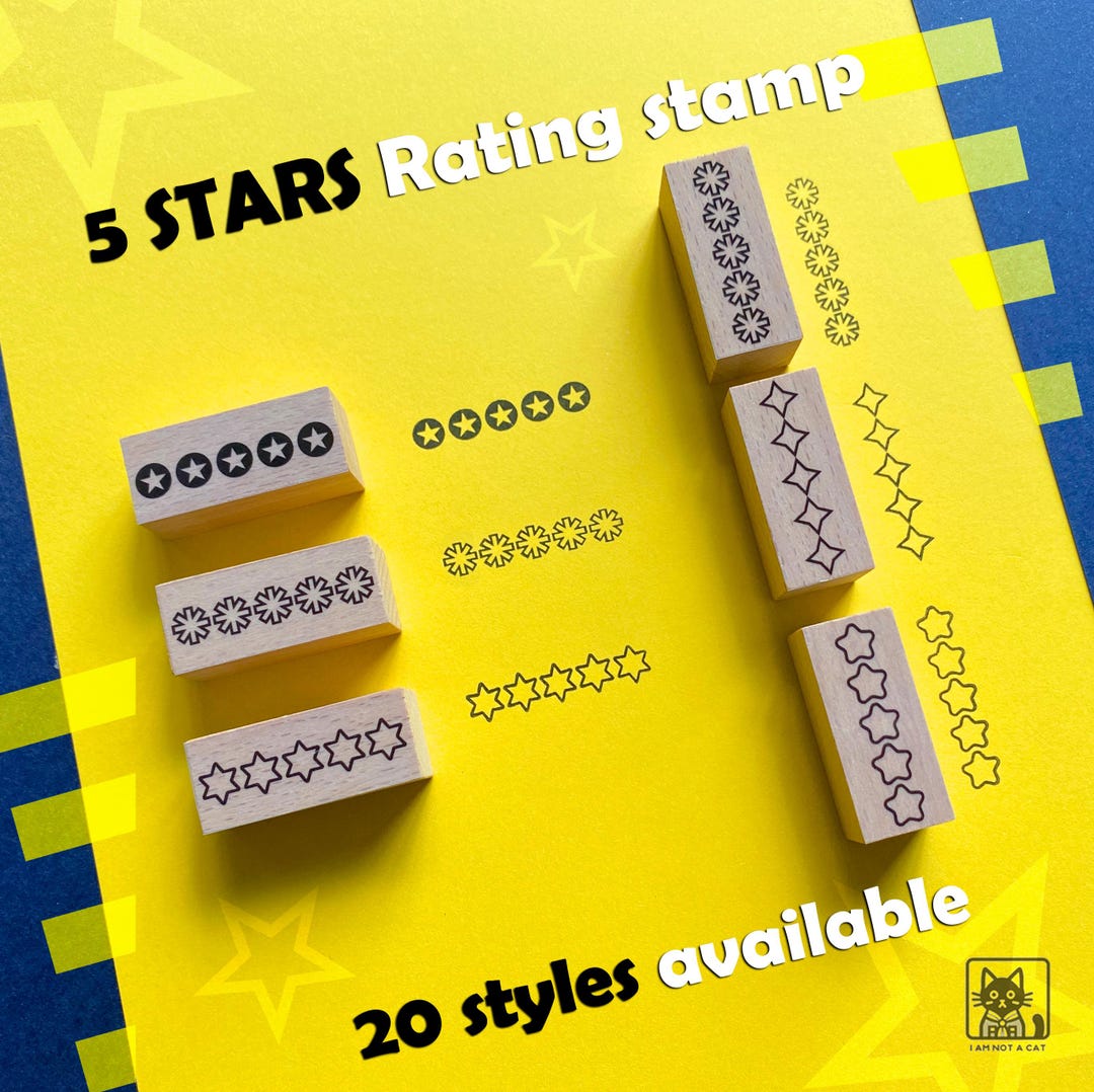 5 Star Rating Stamp | Book Rating Stamp Stempel Tracer Stamp, Checklist ...