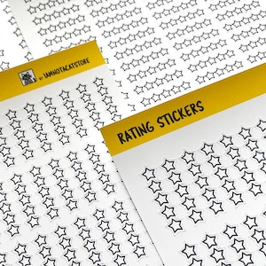 Five Star Rating Planner Sticker, Book Review Sticker, Booktok, Book ...