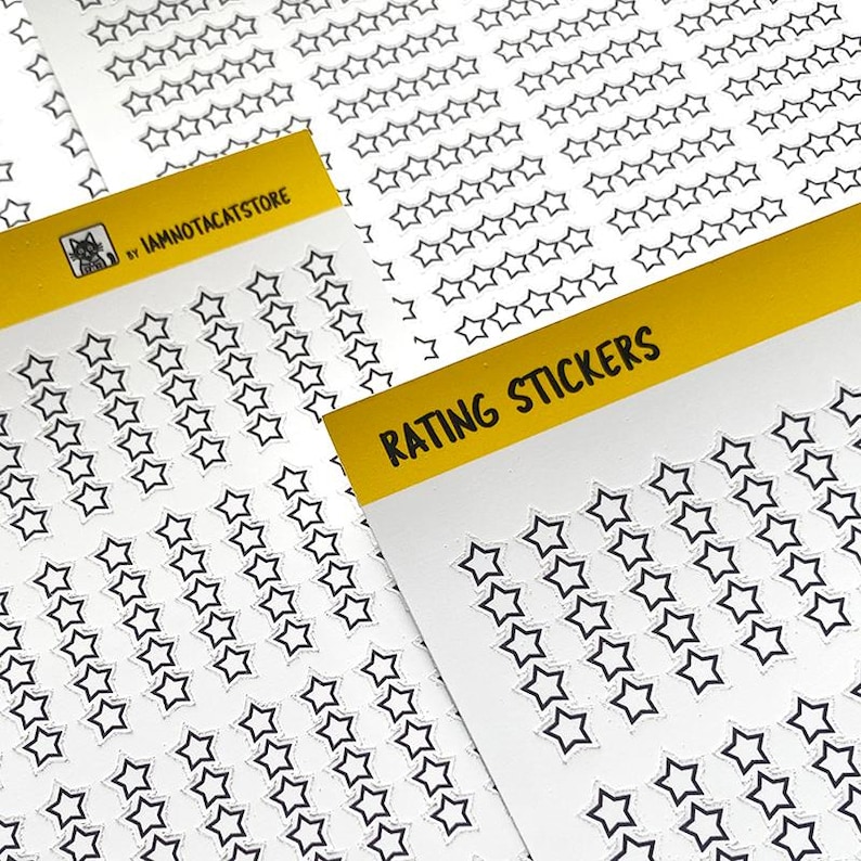 Five Star Rating Planner Sticker, Book Review Sticker, Booktok, Book ...