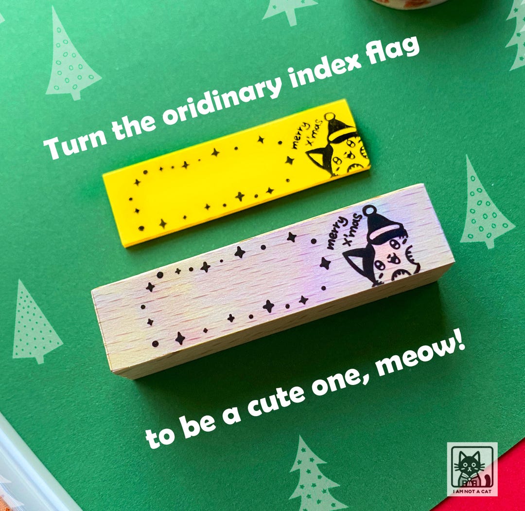 Cute Cat Stamp, Cat Message Stamp for Sticky Note Sticker, Book Tabs ...