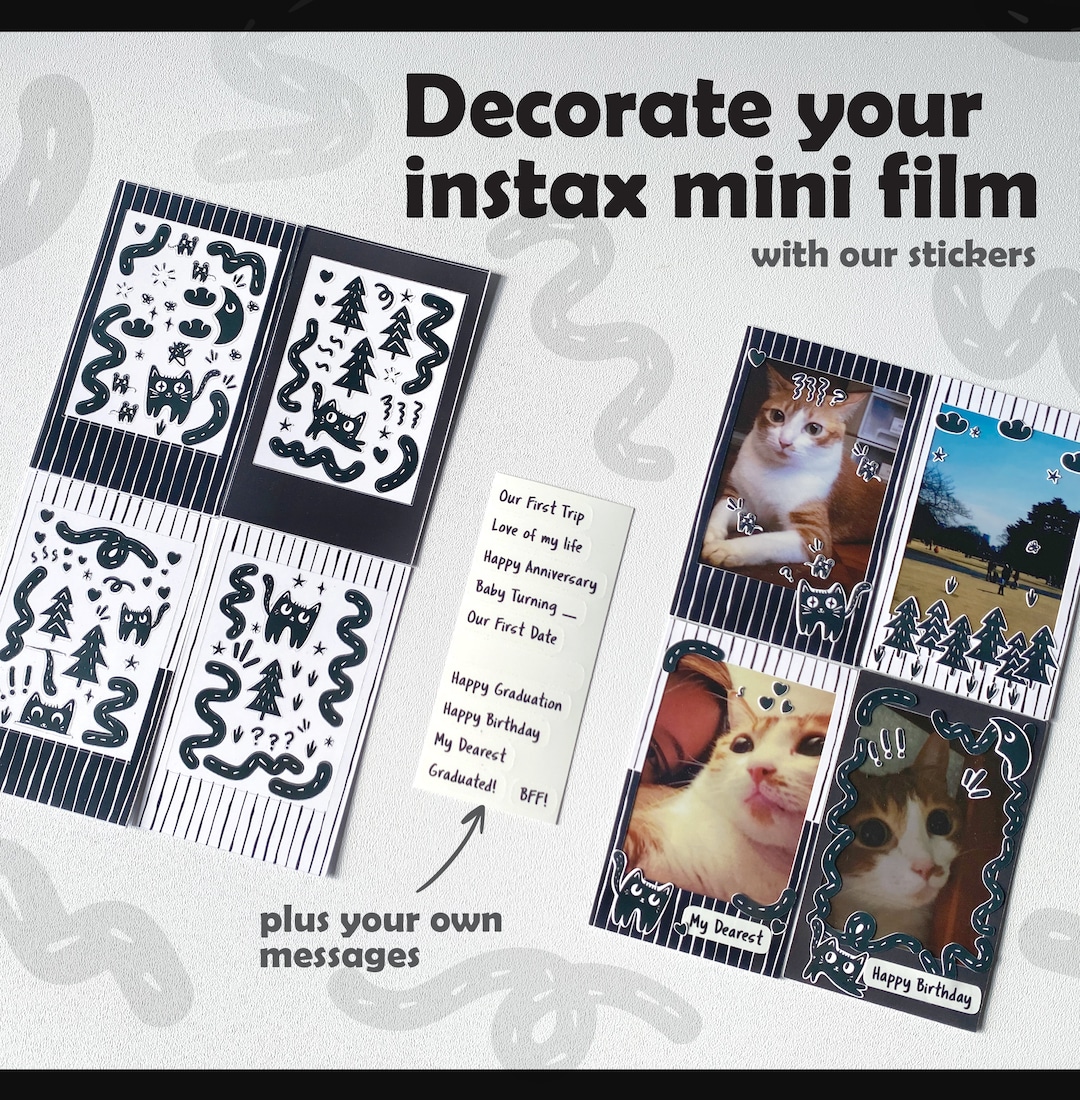 Personalized Instax Mini Photo Frame Deco Sticker, Custom Labels for ...