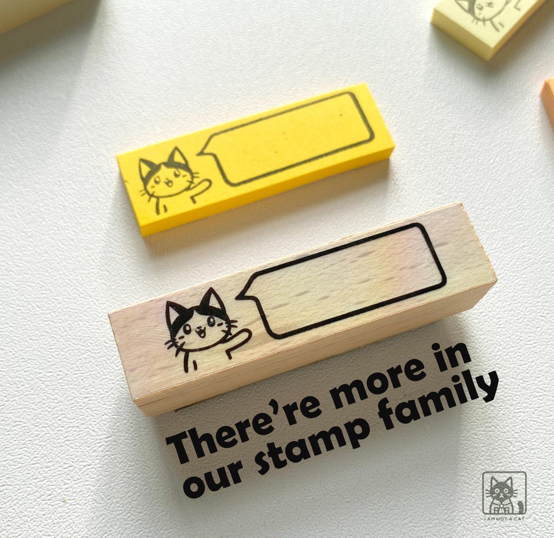 Cute Cat Stamp, Cat Message Stamp for Sticky Note, Book Tabs Stamp Cat ...