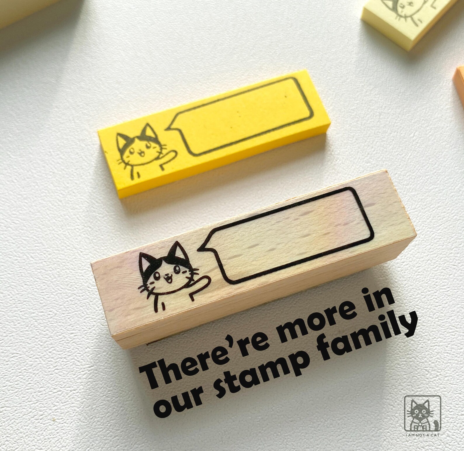 Cute Cat Stamp, Cat Message Stamp for Sticky Note, Book Tabs Stamp Cat ...