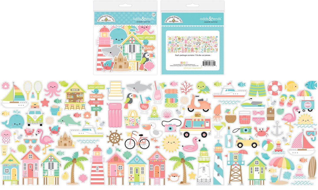 Doodlebug Seaside Summer Odds & Ends Die-cuts - Etsy