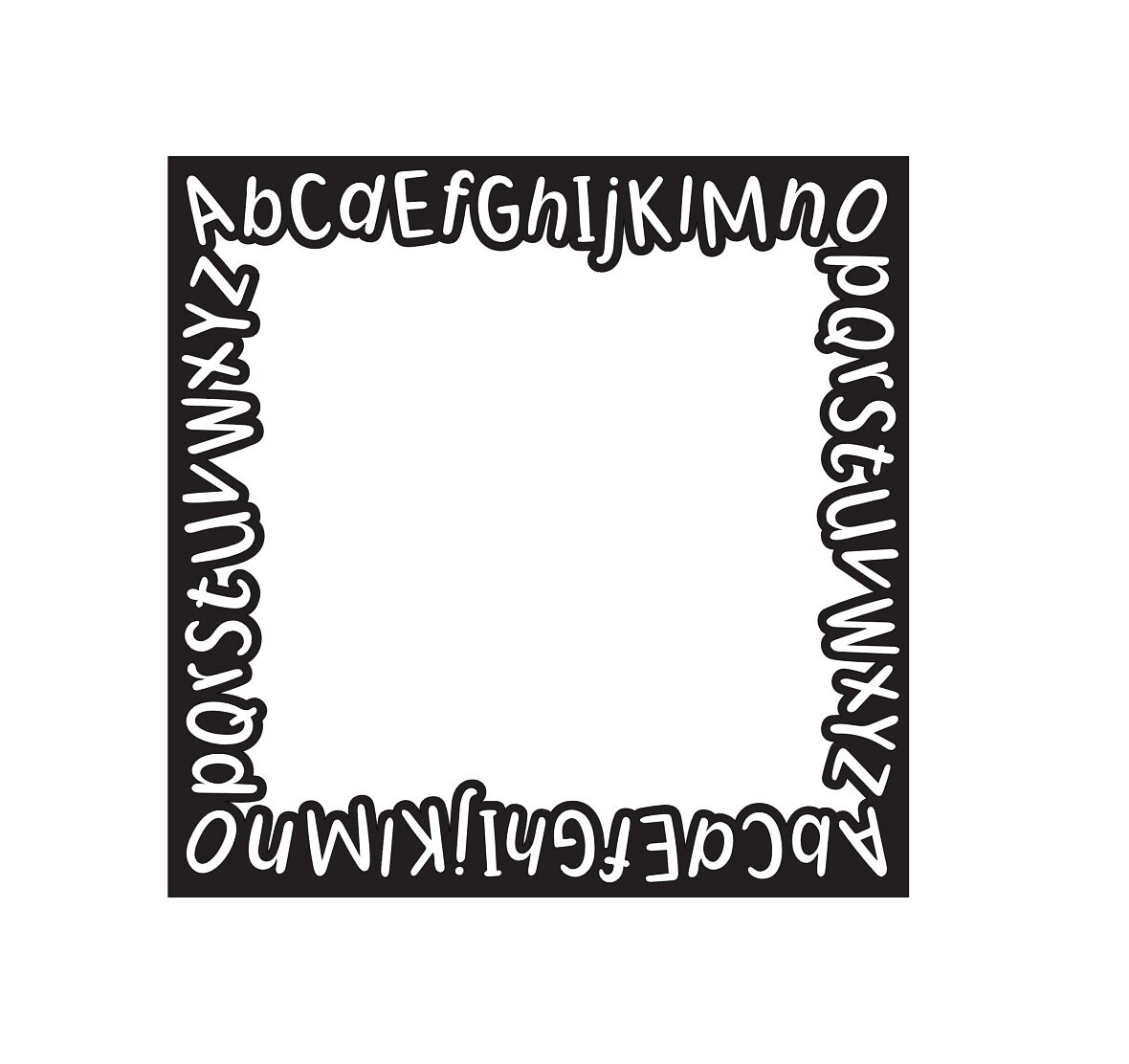 Abc Clipart Border Black And White