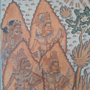 Vintage Large Kamasan Painting From Bali - Etsy