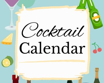 Cocktail Recipe Calendar - Etsy
