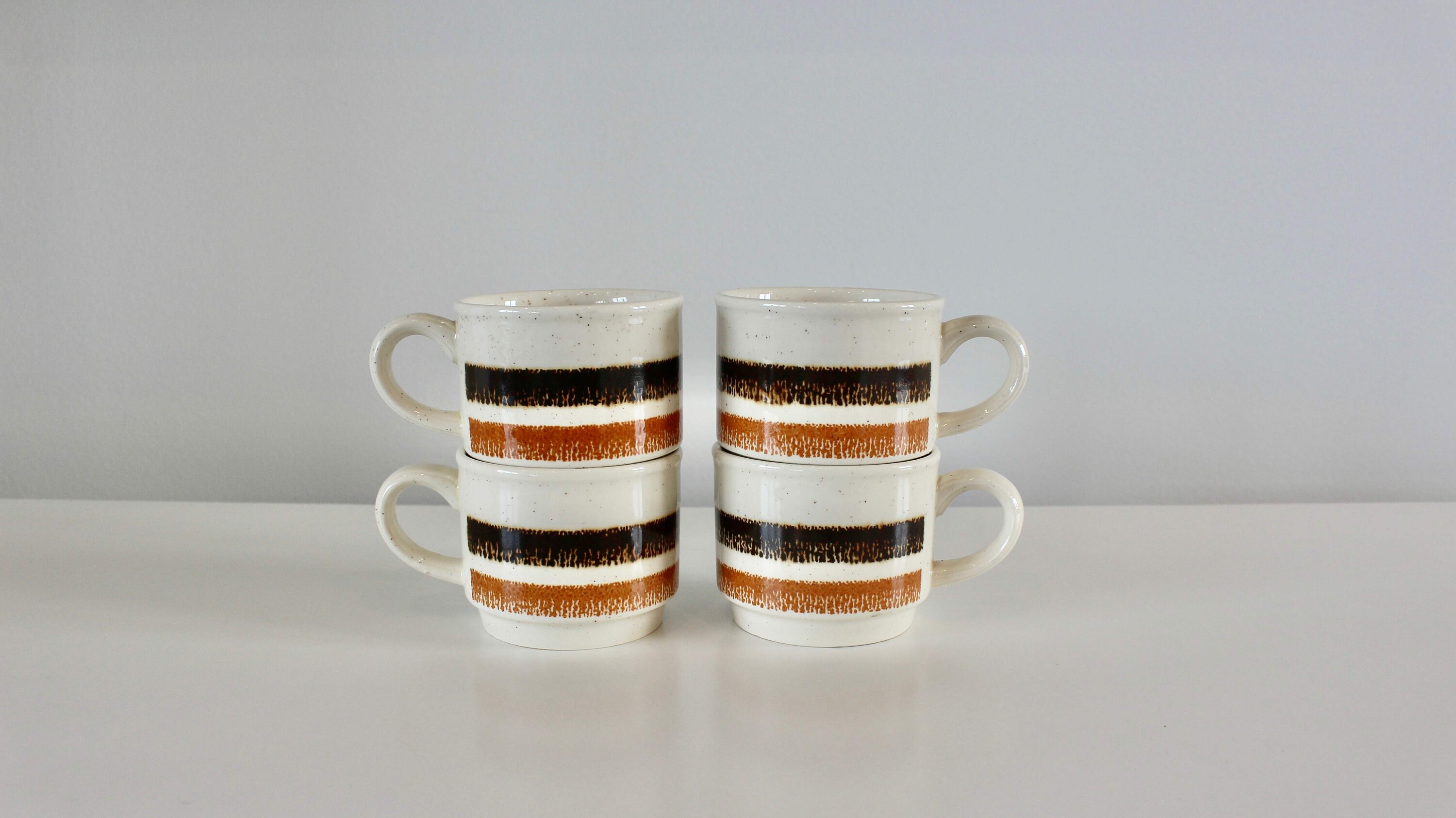 Vintage Bilton Stacking Mugs Set of 4 Made in England 1970s Retro ...