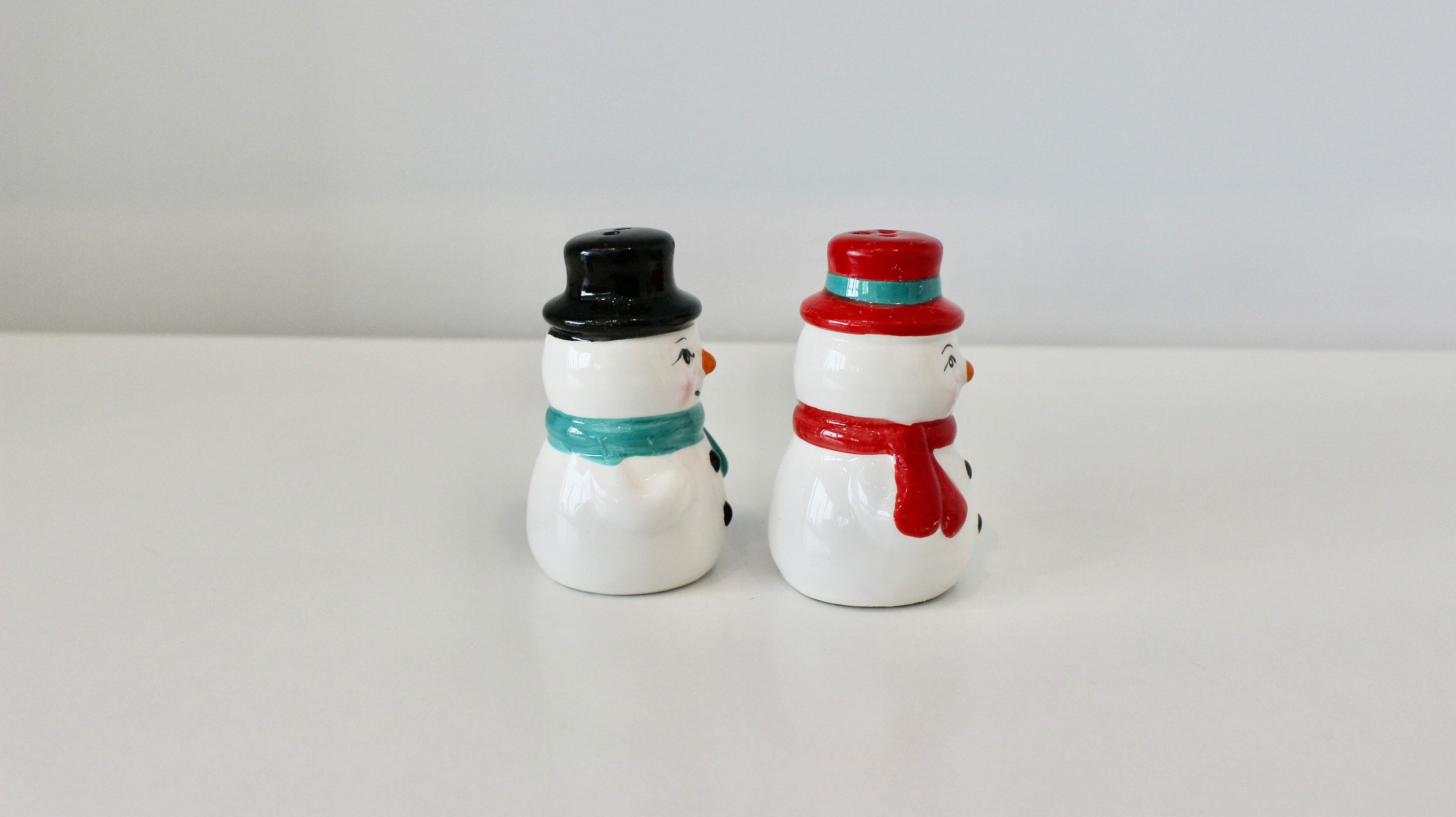 Vintage Snowman Salt And Pepper Shakers