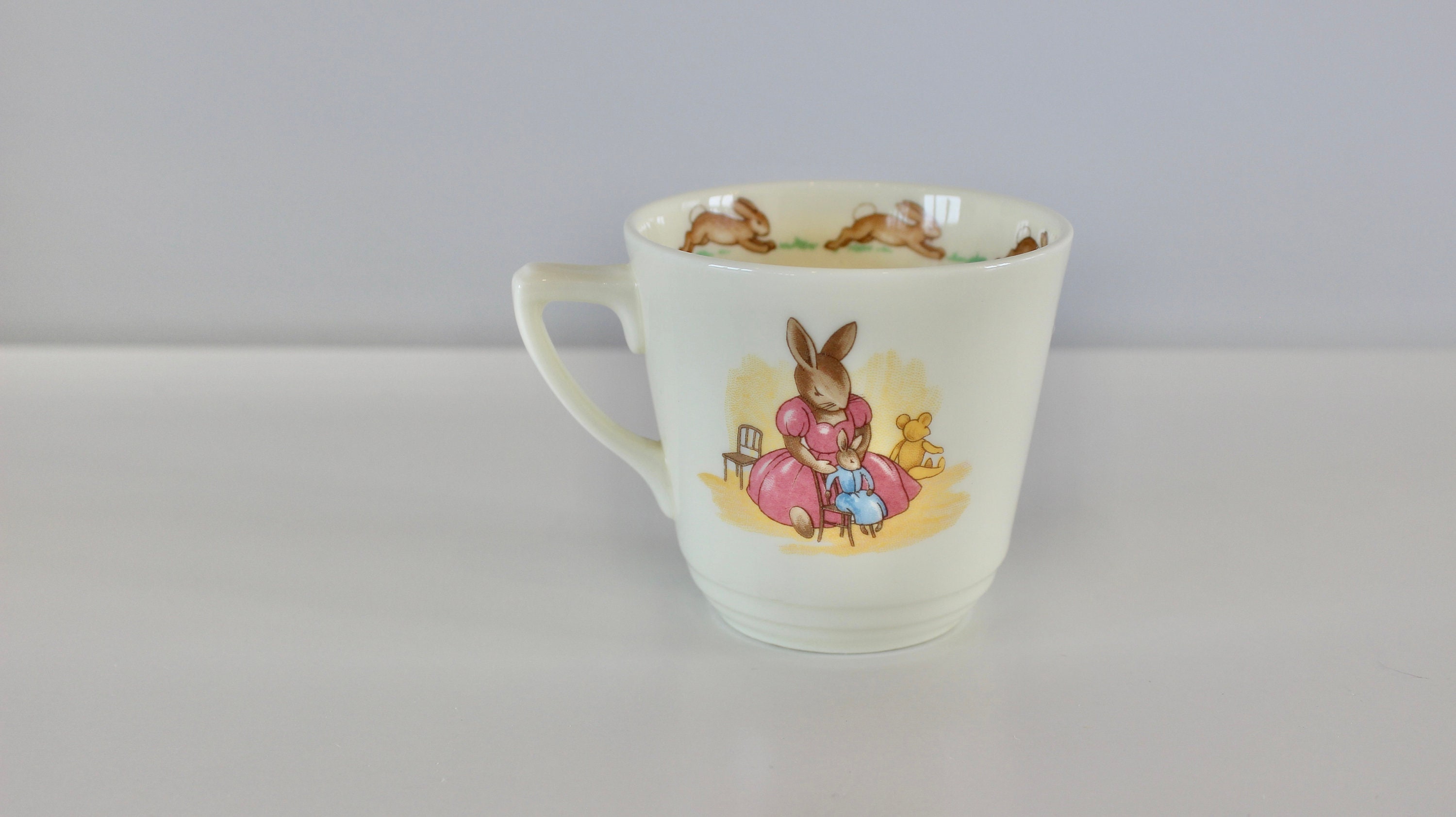 Royal Doulton Bunnykins Tea Cup & Saucer Set Fine Bone China Vintage ...