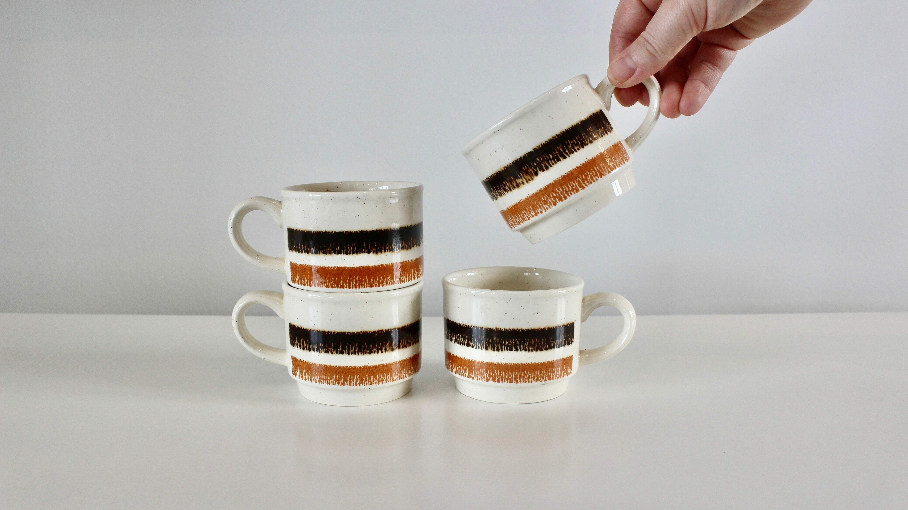 Vintage Bilton Stacking Mugs Set of 4 Made in England 1970s Retro ...
