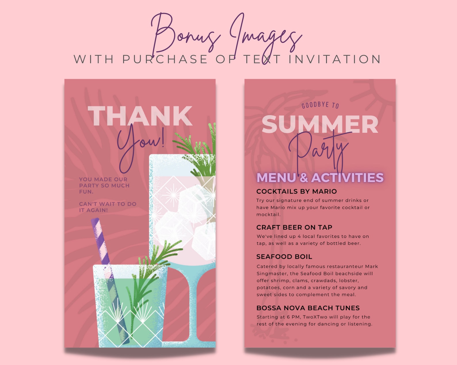 Goodbye Summer Party Printable - Editable Text Message Invitation - Etsy