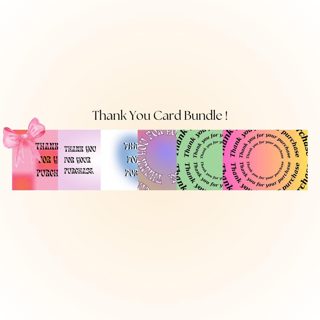 Thank You Card Template Digital, Digital Download Thank You Card ...