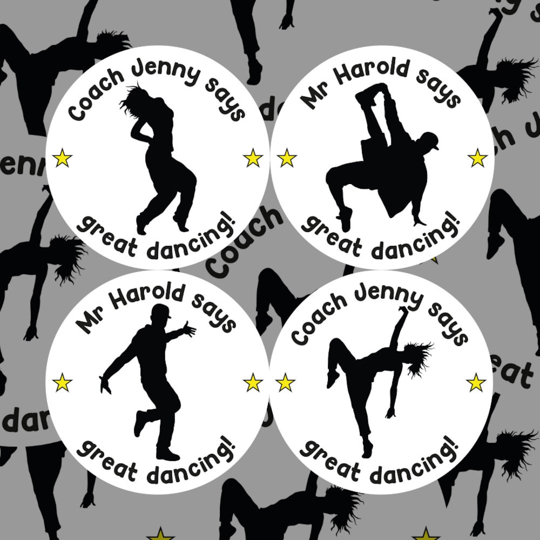 Personalised Hip Hop Dance Stickers Dance Teacher Rewards - Etsy