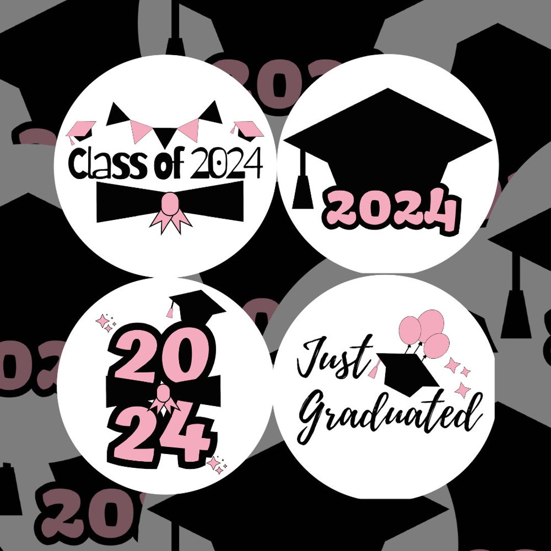 Pink Graduation Stickers Graduation 2024 Stickers Graduation ...