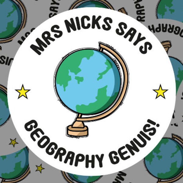 Geography Sticker - Etsy
