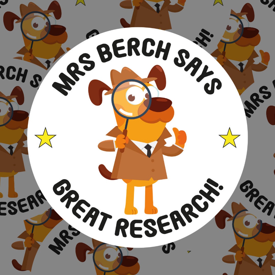 Personalised Detective Dog Stickers Independent Research Rewards School ...