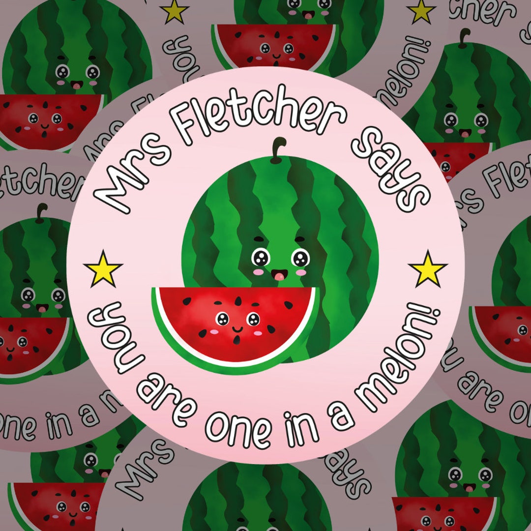 Personalised Cute Watermelon Pun Stickers Teacher Rewards - Etsy