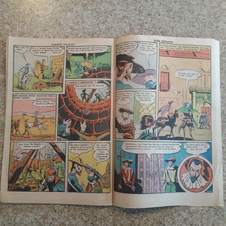 Classics Illustrated Comic Don Quixote No 11 by Miguel De Cervantes ...