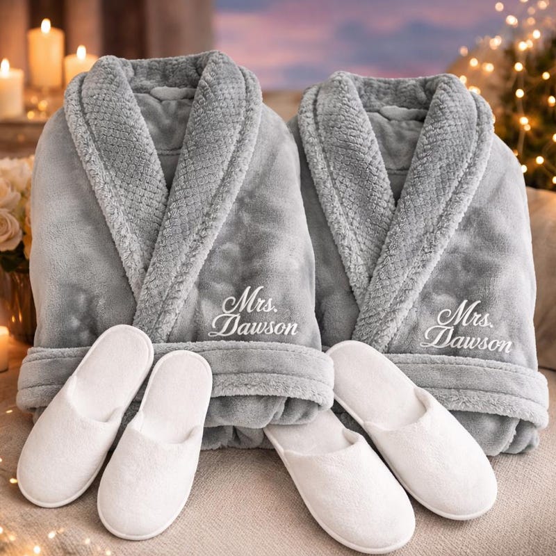 Custom Robe Set Couple - Etsy