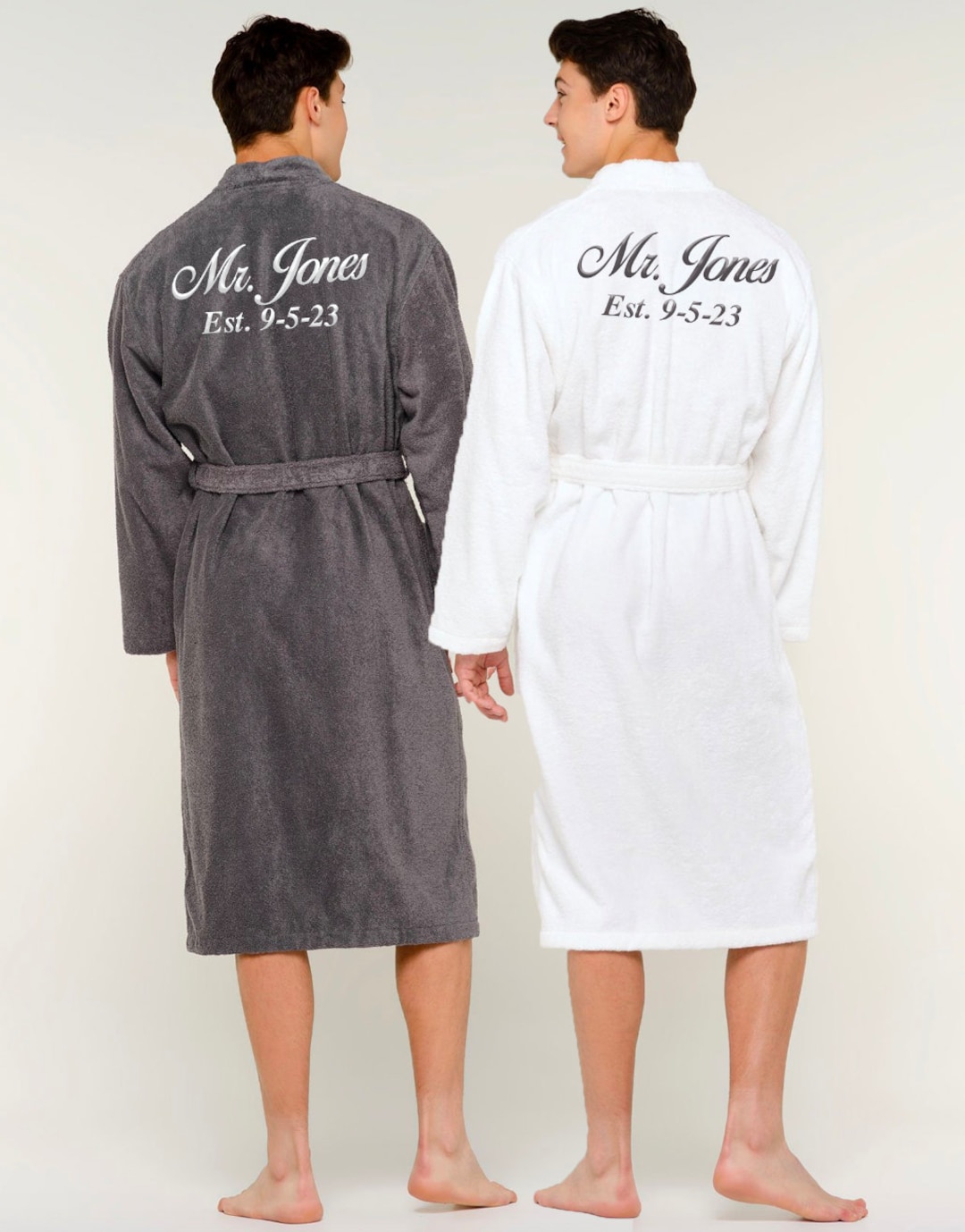Gay Couple Robes, Customizable His and His Terry Cloth, Monogram Cotton ...