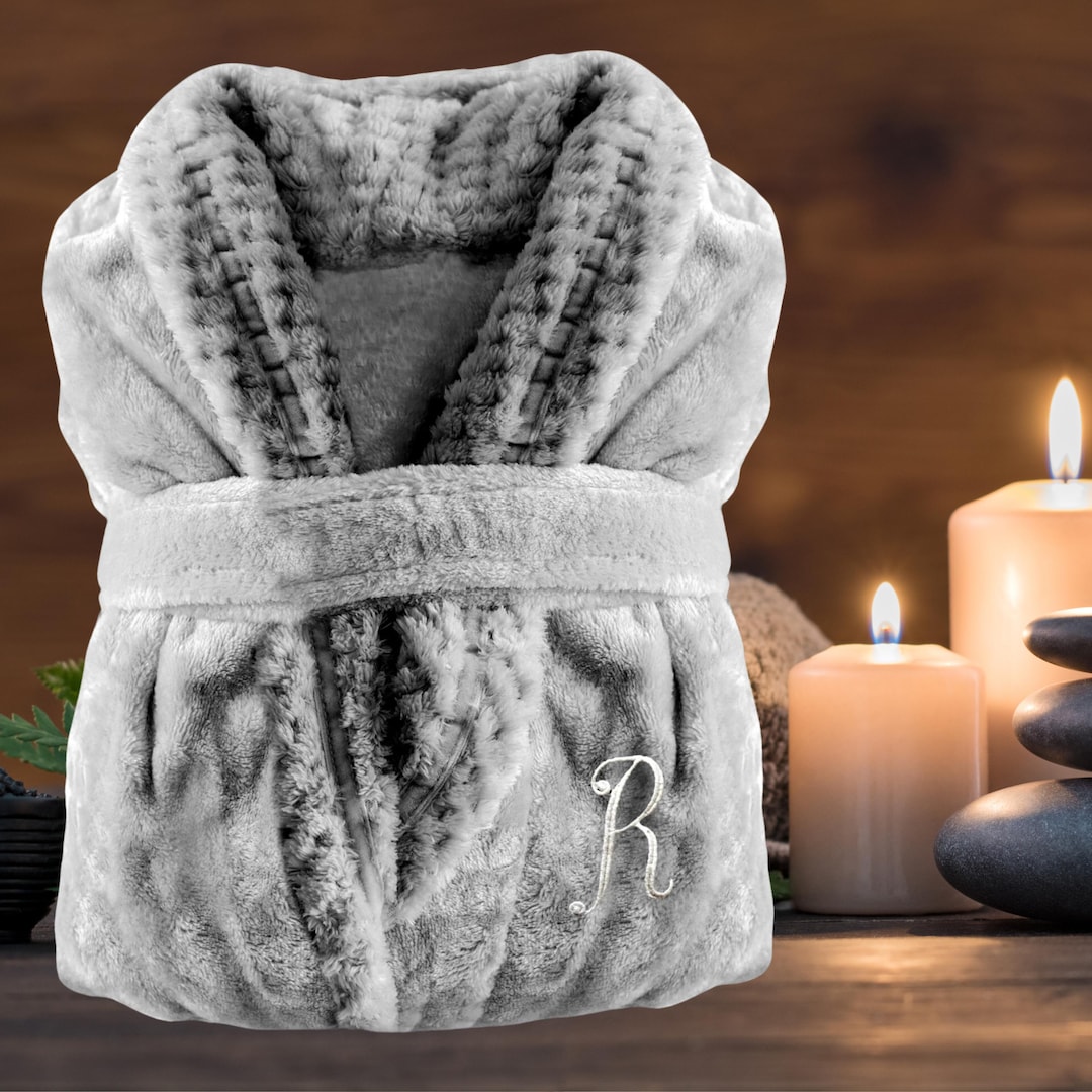 Personalized Plush Robe, Ultra Soft & Cozy, Plus Size Fleece Robe for ...