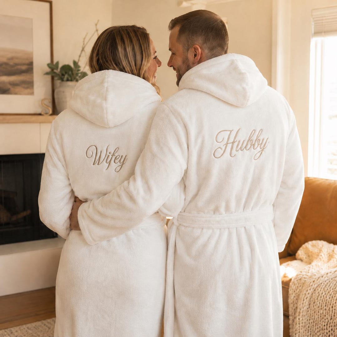 Wedding Gift for Newlyweds – Personalized Couples Plush Robes, His and ...