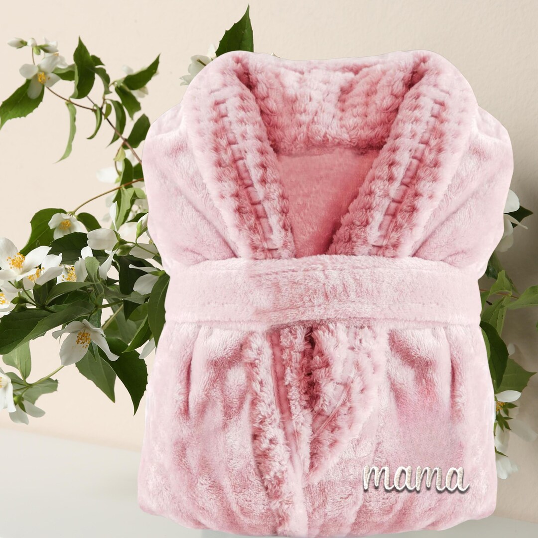 Custom Name Robe for Women, Super Plush Fleece Bathrobe, Cozy & Fluffy ...