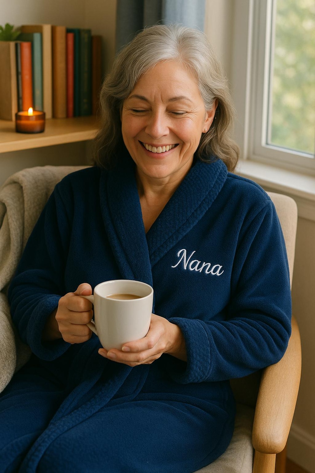Personalized Plush Hooded Robe for Grandma: Cozy Embroidered Gift - Etsy
