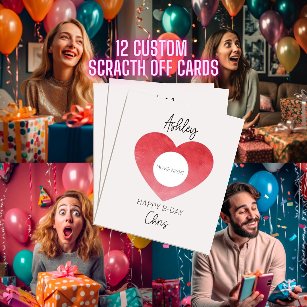 Customized Scratch Off, Gender Reveal, Baby Reveal Card, Wedding ...