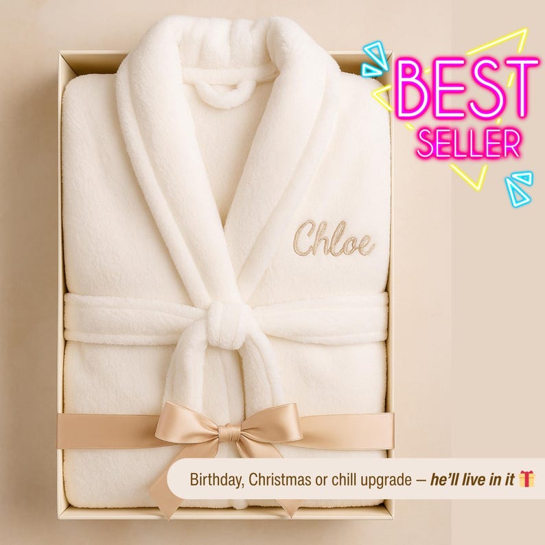 Teen Boys' Plush Lounge Robe: Soft White Shawl Collar, Sleepover Gift ...