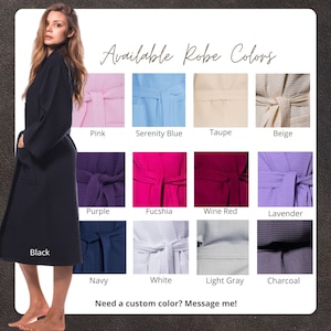 Custom Logo Robes | Personalized Waffle Weave Robe, Embroidered ...