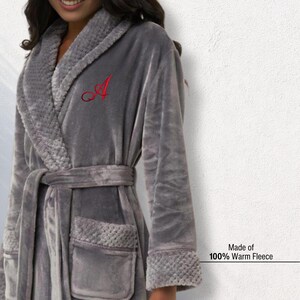 Personalized Plush Robe, Ultra Soft & Cozy, Plus Size Fleece Robe for ...